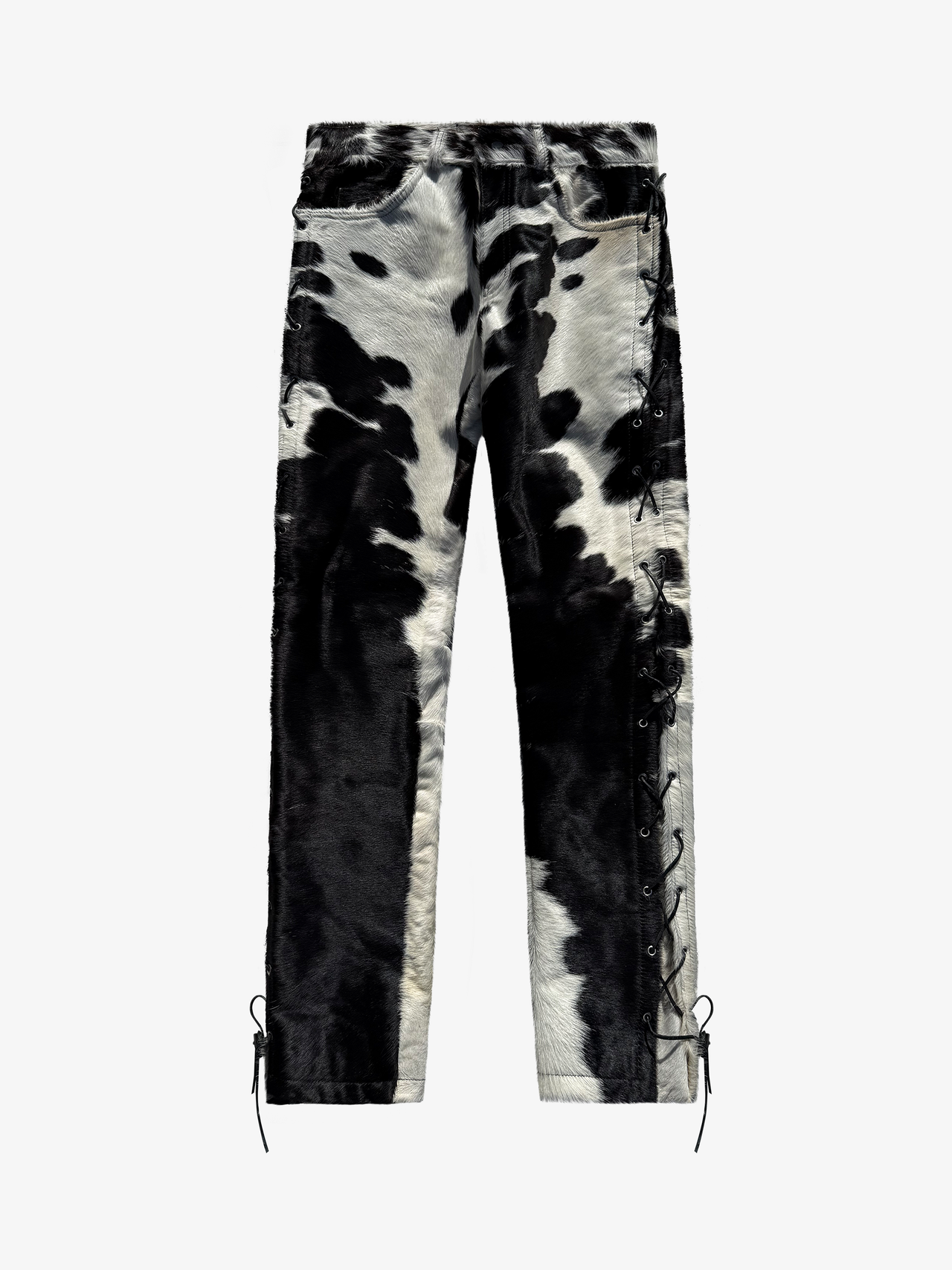 Rawhide Lace-Up Pants Black/White – NYRVA